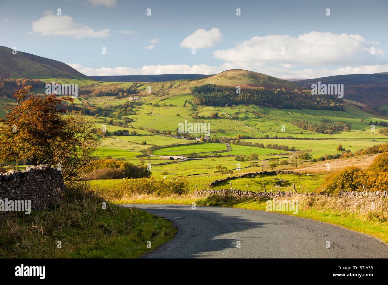 The Hodder valley below Dunsop Bridge in the Trough of Bowland ...