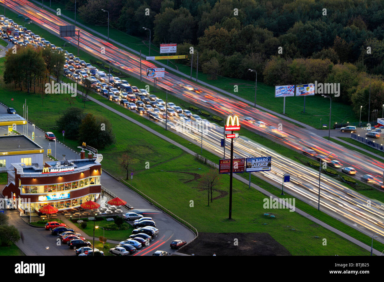 City traffic, Moscow, Russia Stock Photo - Alamy