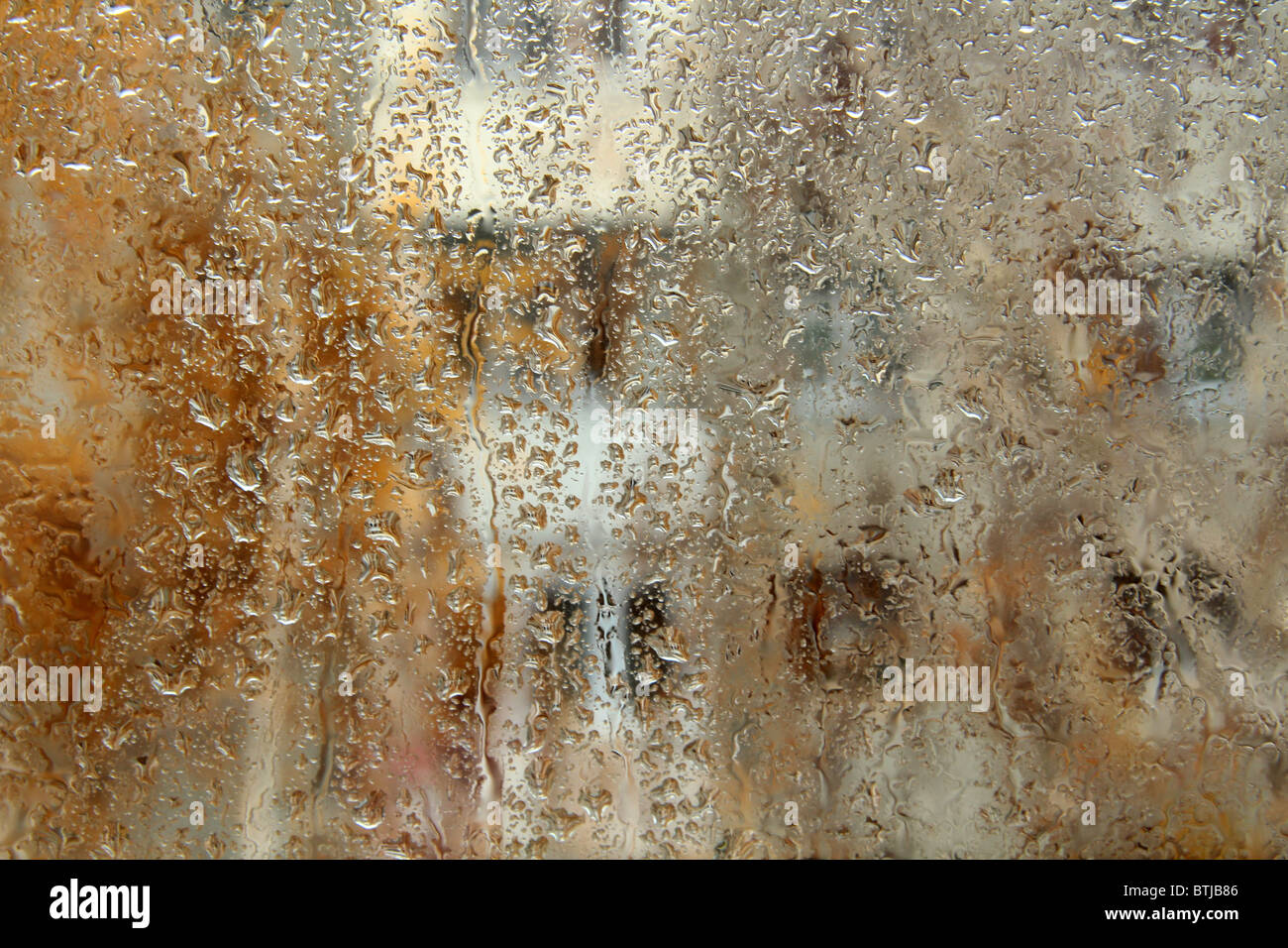 autumn rain on a window suitable for background Stock Photo - Alamy