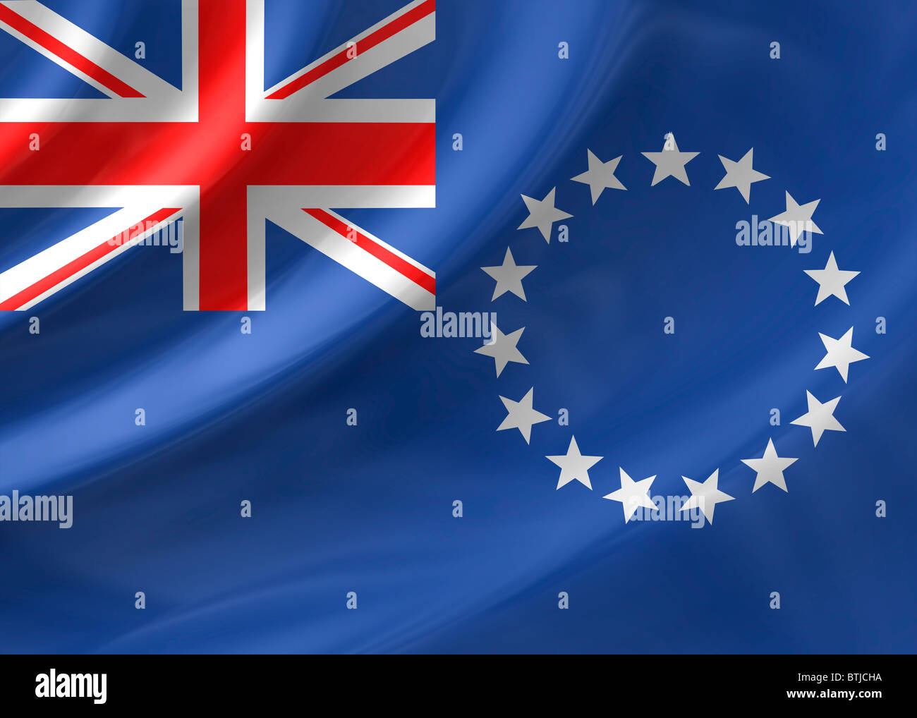 Cook Islands flag Stock Photo - Alamy