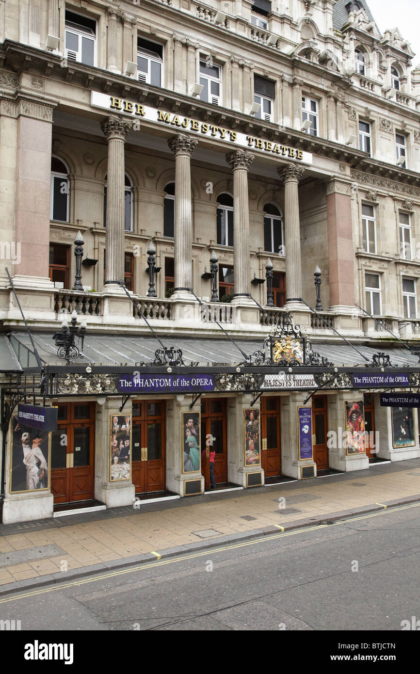 Her Majesty's Theatre (1887) playing Phantom of the Opera, Haymarket, London, England, United ...