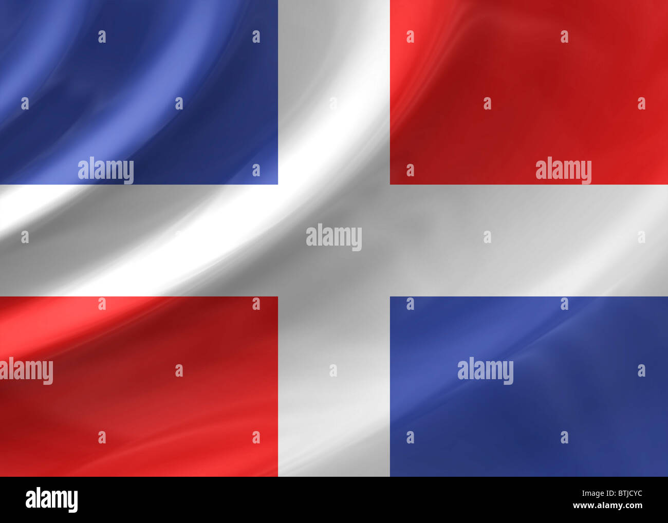 Dominican Republic flag Stock Photo - Alamy
