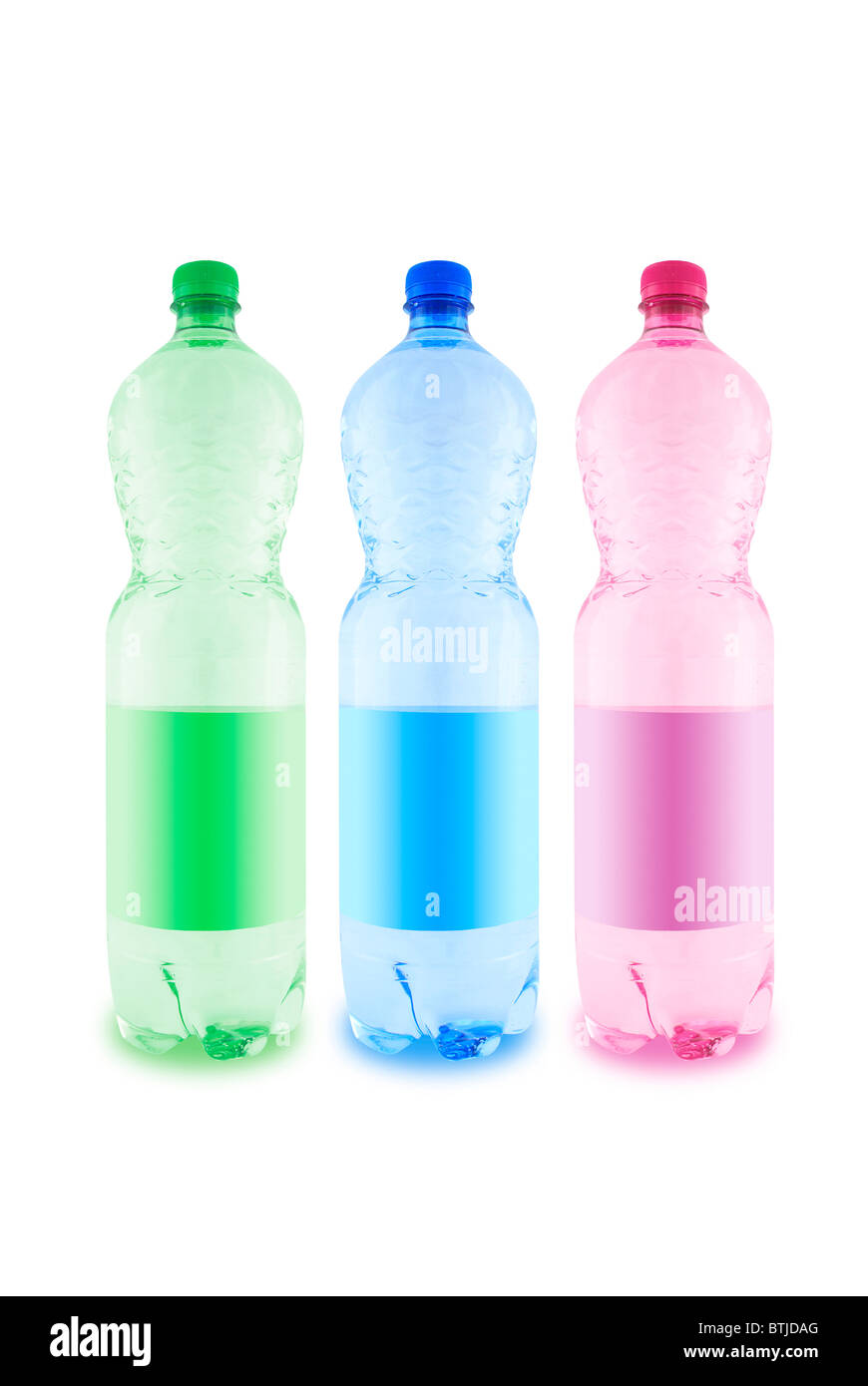 Three blue water bottles hi-res stock photography and images - Alamy