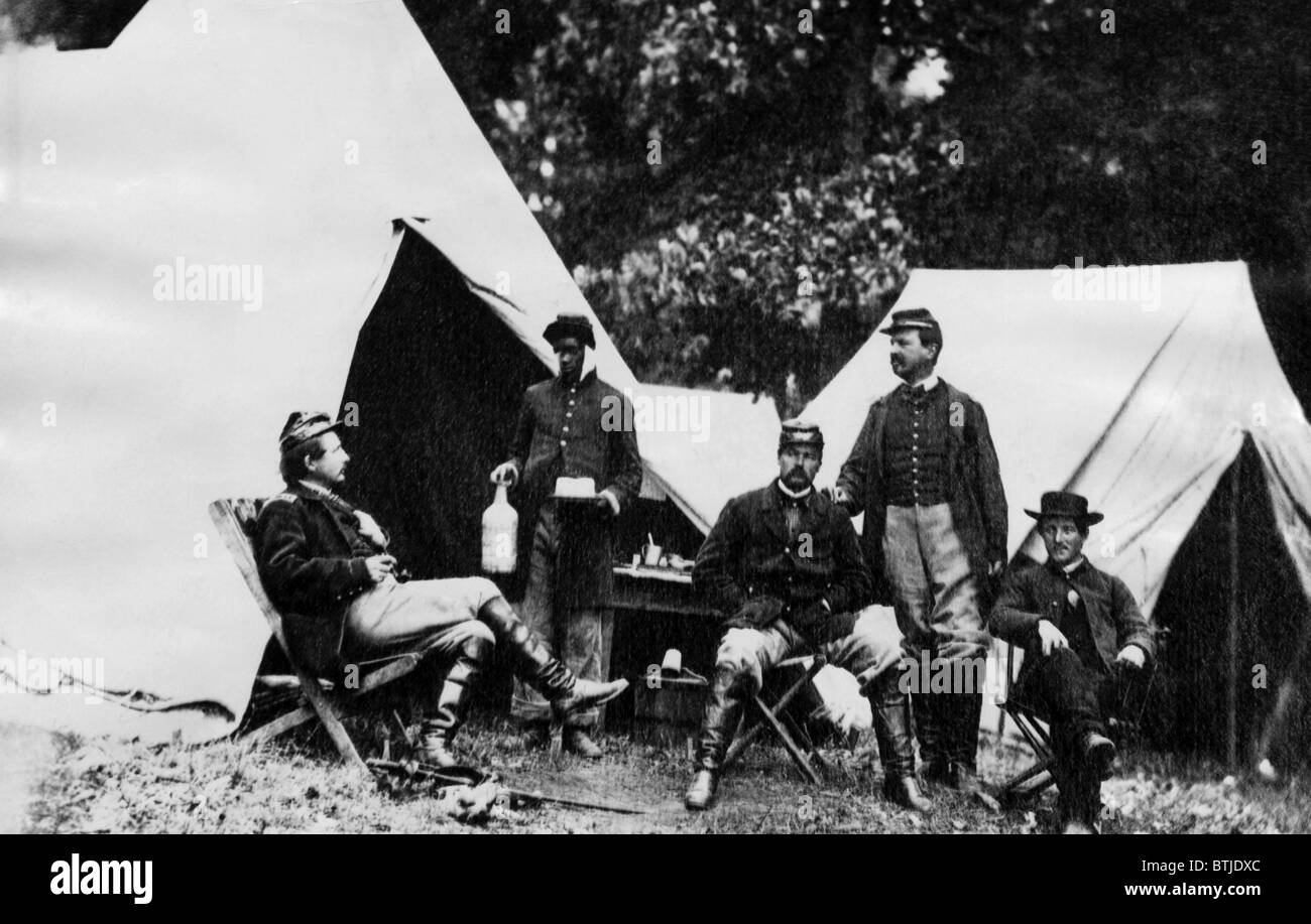 American Civil War: A group of Union officers, c. 1861 Stock Photo - Alamy