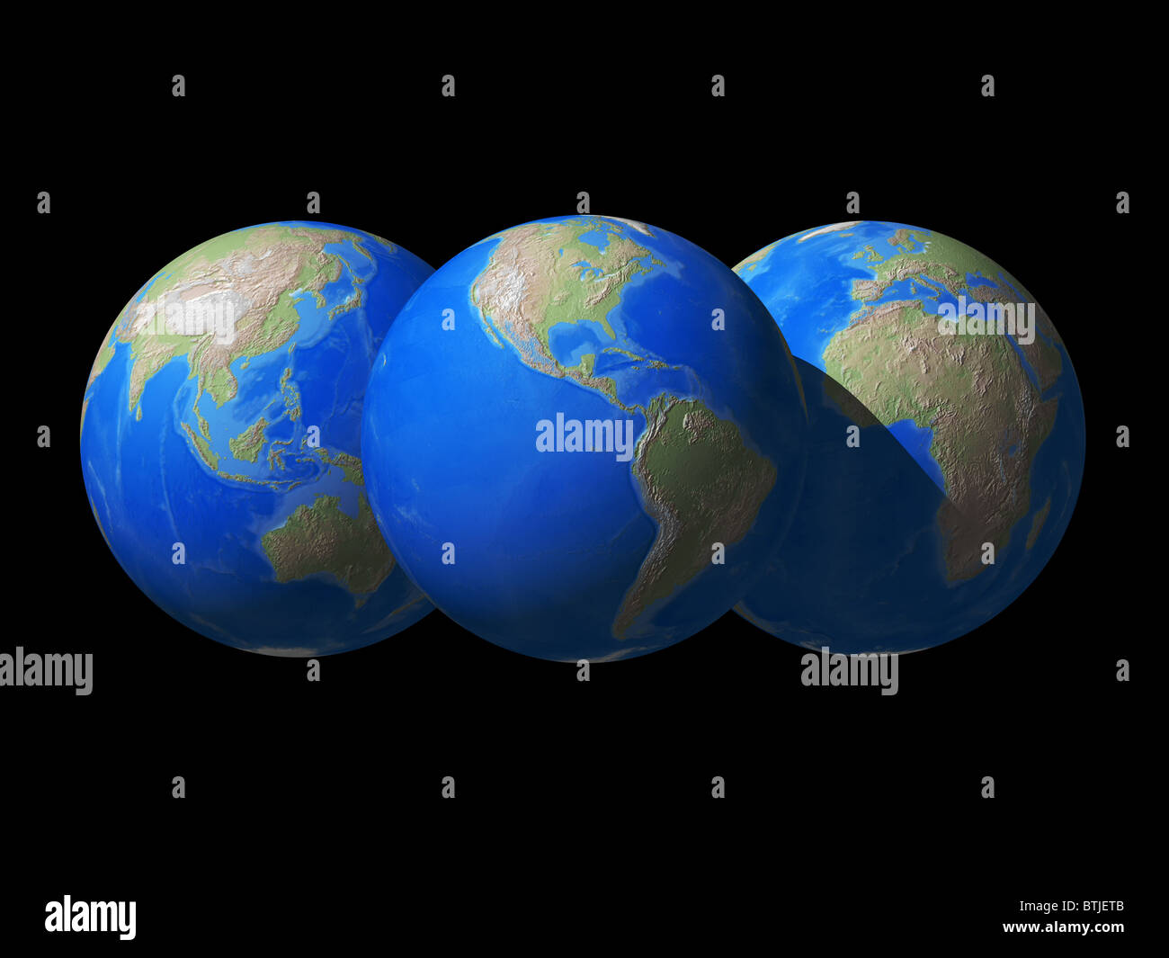 Earth different view Stock Photo - Alamy
