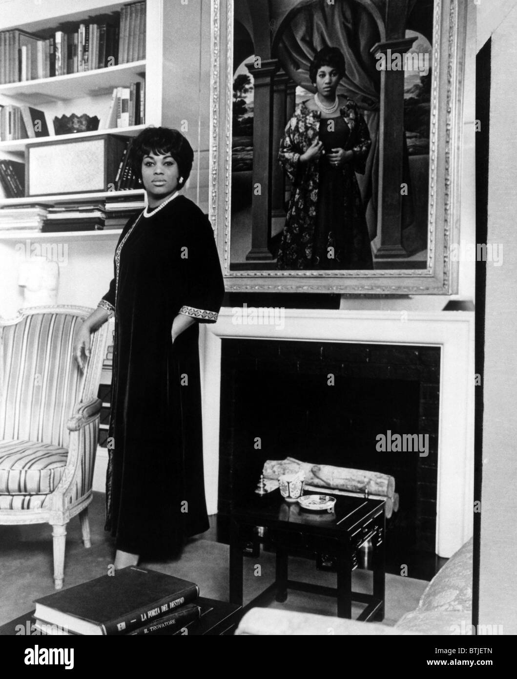 Leontyne Price, American Opera singer, at home, circa 1967. CSU ...