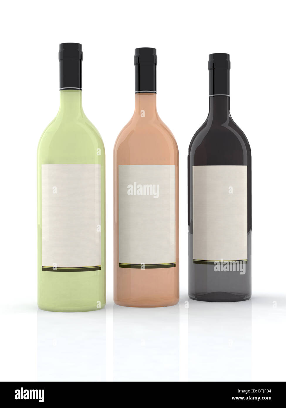 three wine bottles Stock Photo - Alamy