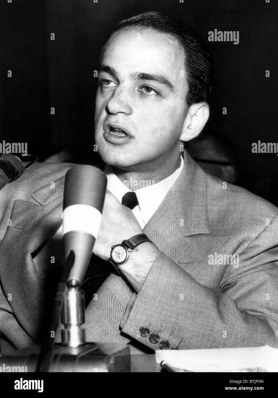 Roy Cohn at the McCarthy-Army hearings, 1954. Courtesy: CSU Archives ...
