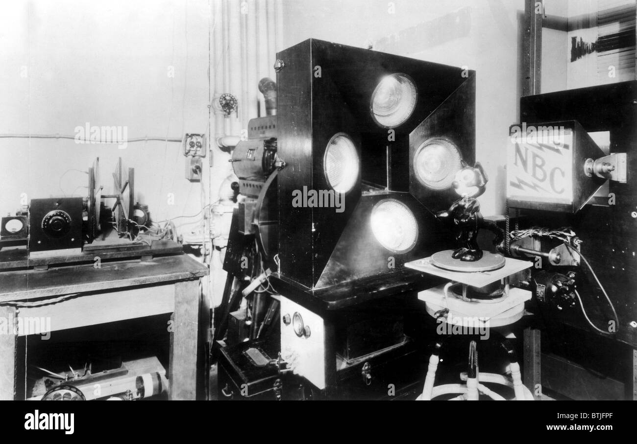 That's Felix the Cat on a turntable before the scanning-disk pickup ...