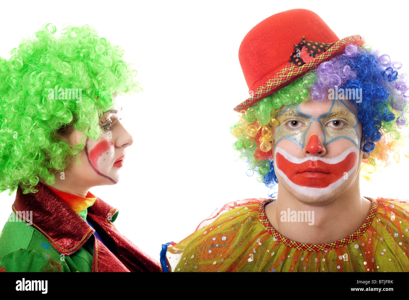 Funny couple circus clowns hi-res stock photography and images - Alamy