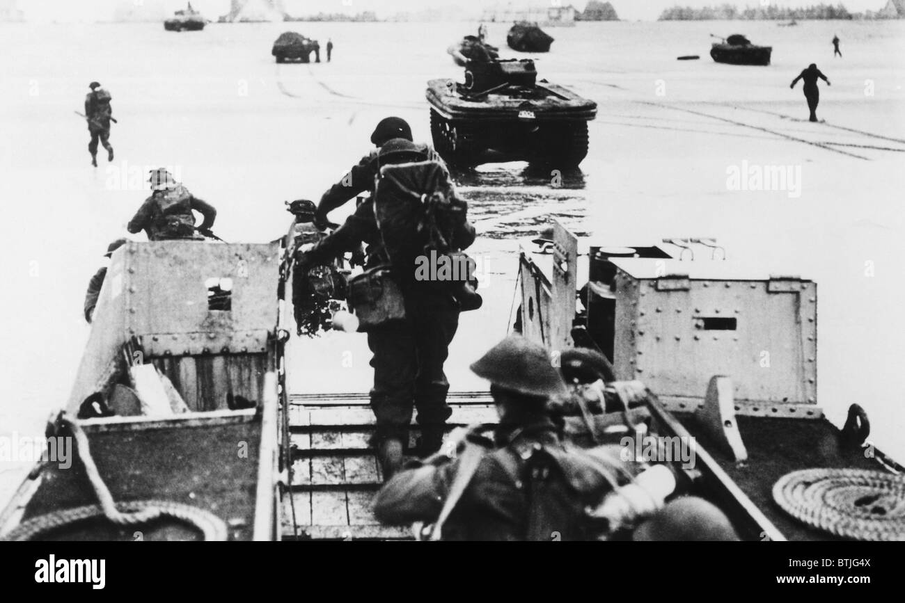 D-Day: British troops arrive at Normandy, June, 1944. CSU Archives ...