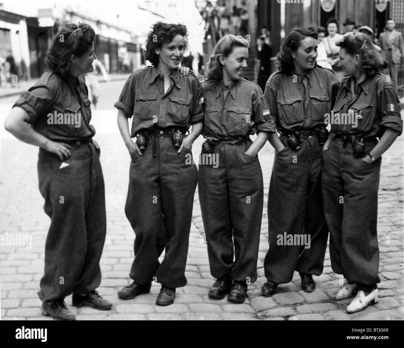 FRANCE-- These women are members of the FFI (French Forces of the ...