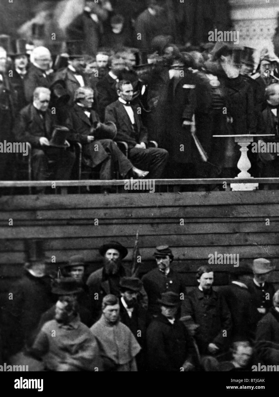 Abraham Lincoln at his 1st inauguration, Washington, D.C., 1861 Stock ...