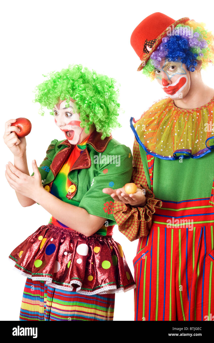 playful circus clowns Stock Photo - Alamy