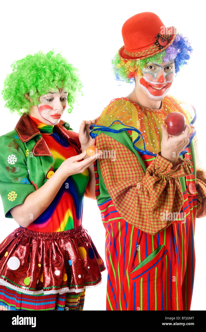 playful circus clowns Stock Photo - Alamy