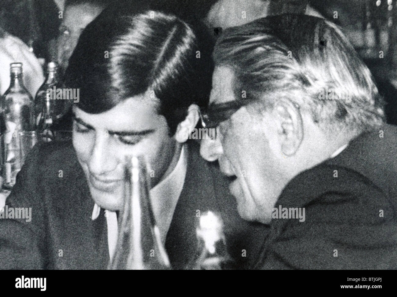 ARISTOTLE ONASSIS (right), with his son ALEXANDER ONASSIS, celebrating ...