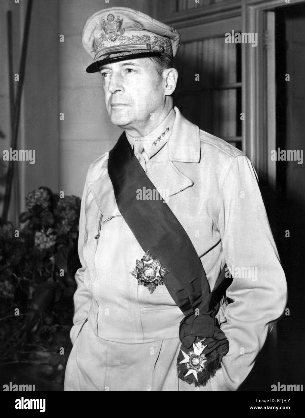 General Douglas MacArthur, (1880-1964), wearing the knight grand cross ...