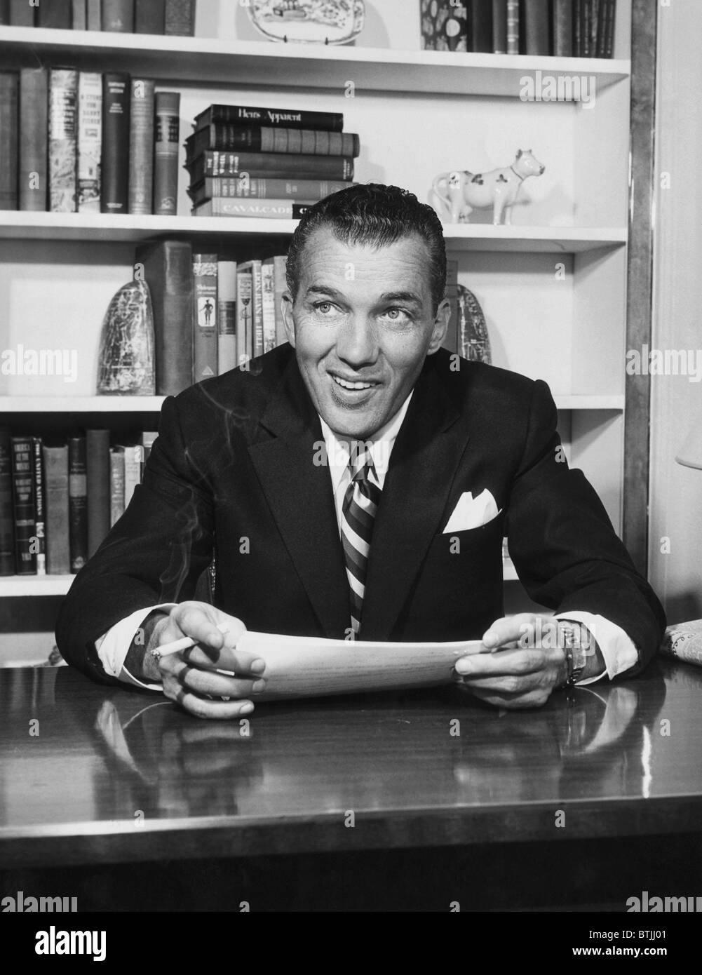 Ed Sullivan (1901-1974), American writer and entertainment host, circa ...