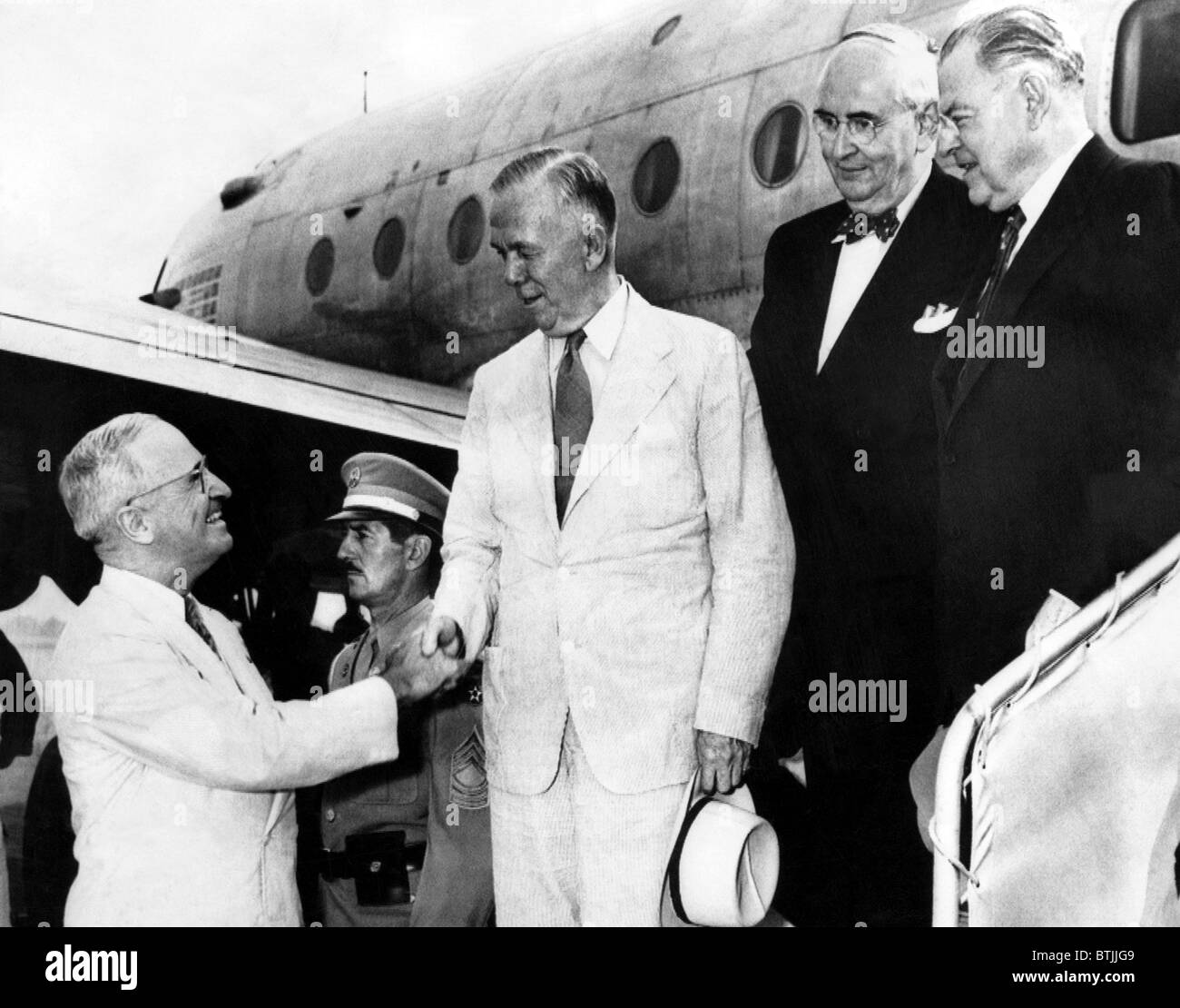 President Harry Truman bidding adieu to Secretary of State George C ...