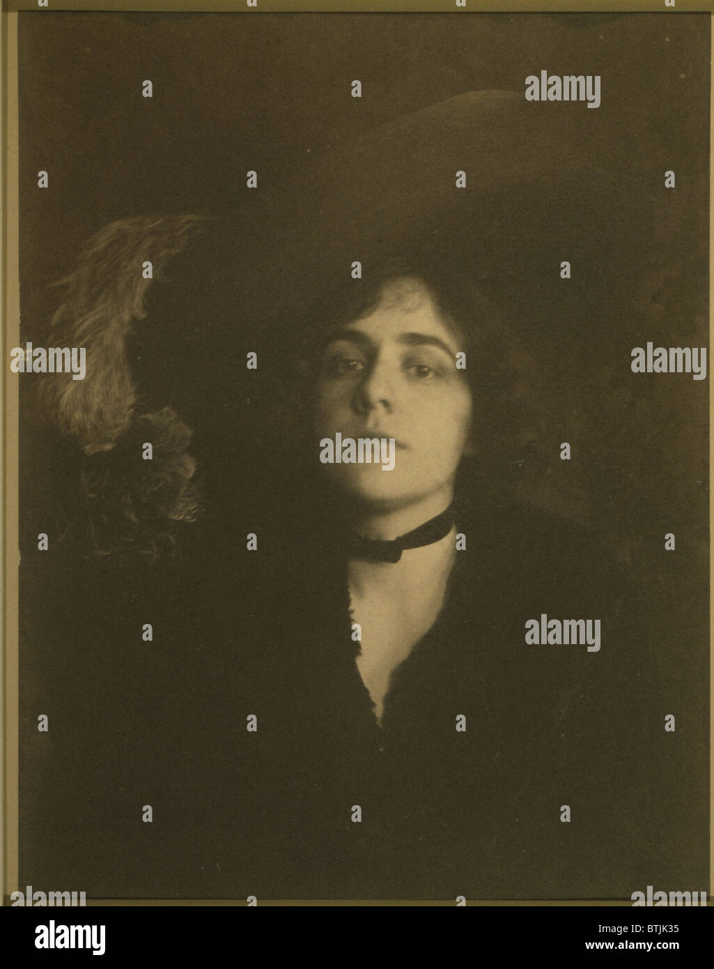 The Gainsborough hat, Ethel Reed in plumed hat, photograph by F ...