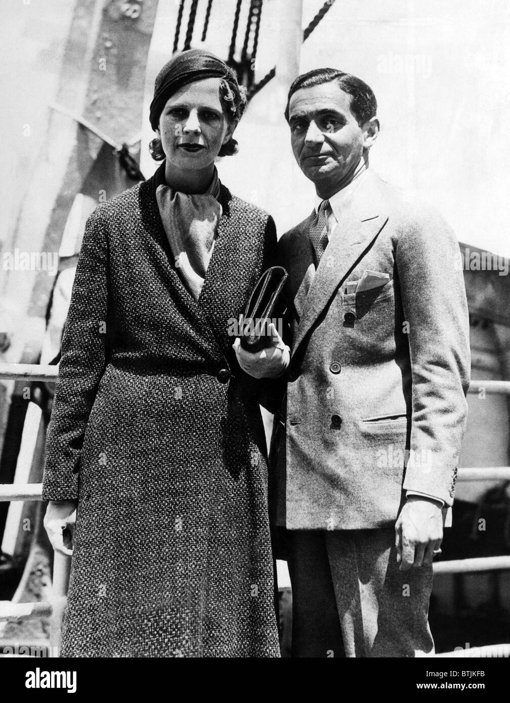 Irving Berlin and his wife Ellin Mackay aboard the SS Pan America from ...