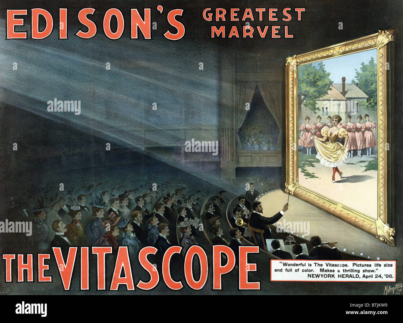 Vitascope, an early motion picture projector, circa 1896 Stock Photo ...