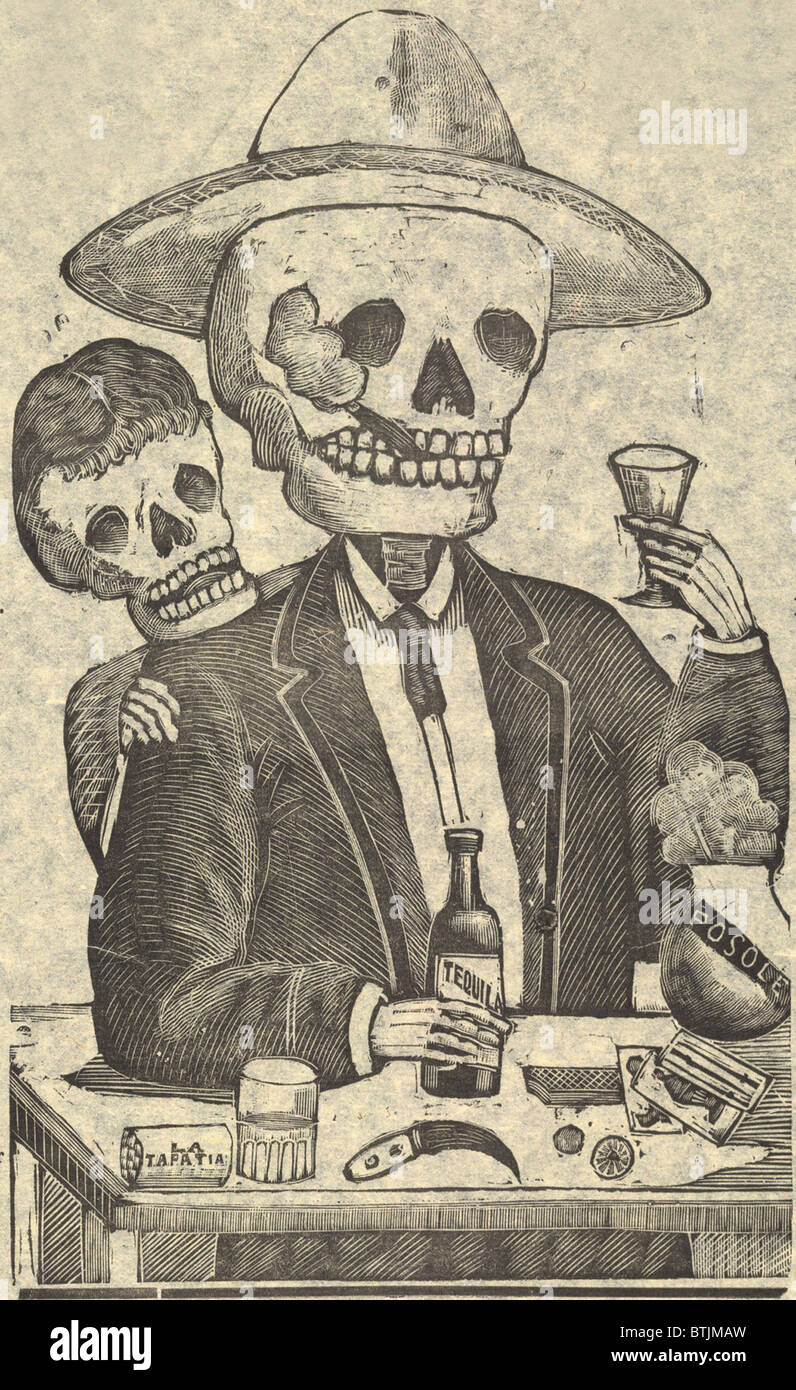 Detail from Calavera Tapatia, translation: Skulls From the State of ...