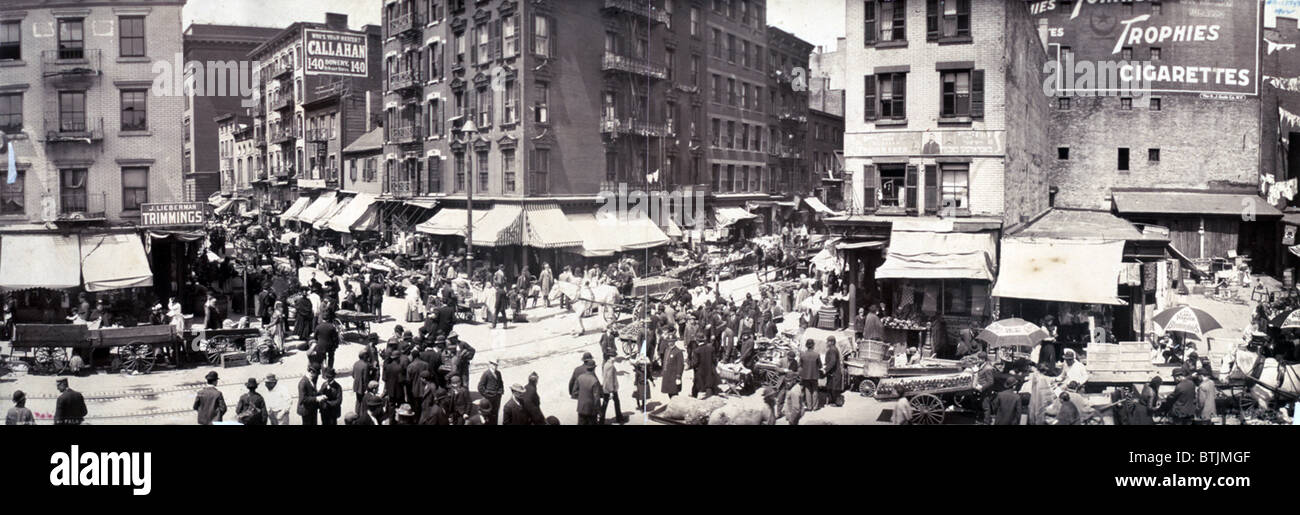 Little Italy, A scene in the ghetto, Hester Street, 1902 Stock Photo ...