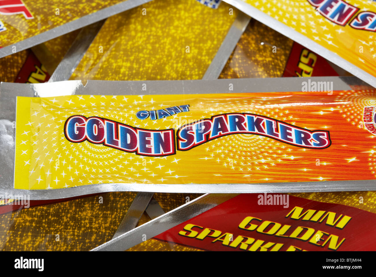 packets of sparklers hand held firework Stock Photo - Alamy