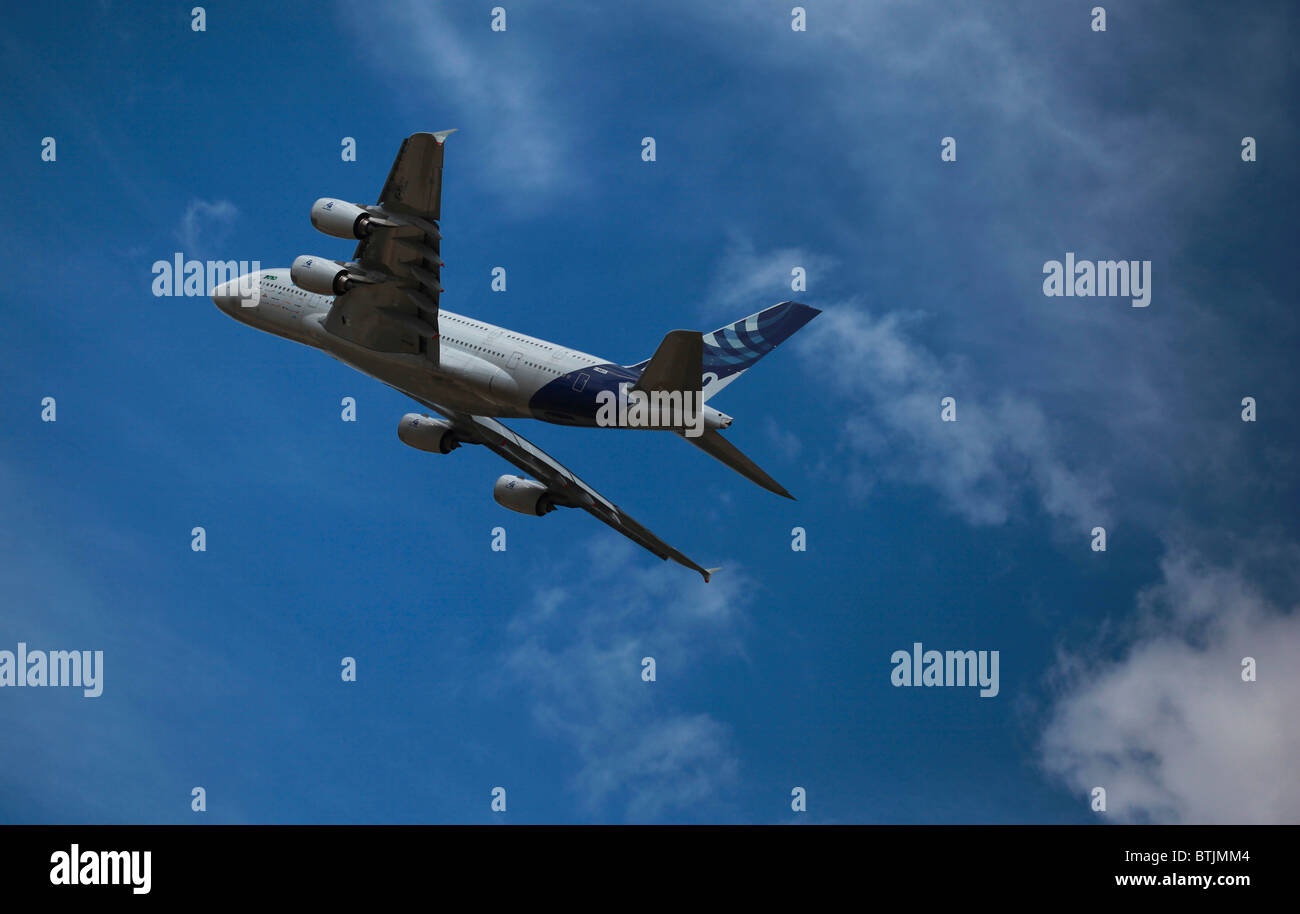 Airbus A380 in flight Stock Photo - Alamy
