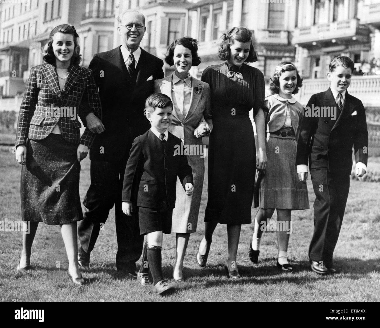 Ambassador Joseph P. Kennedy and family, (l-r) Kathleen, wife Rose ...