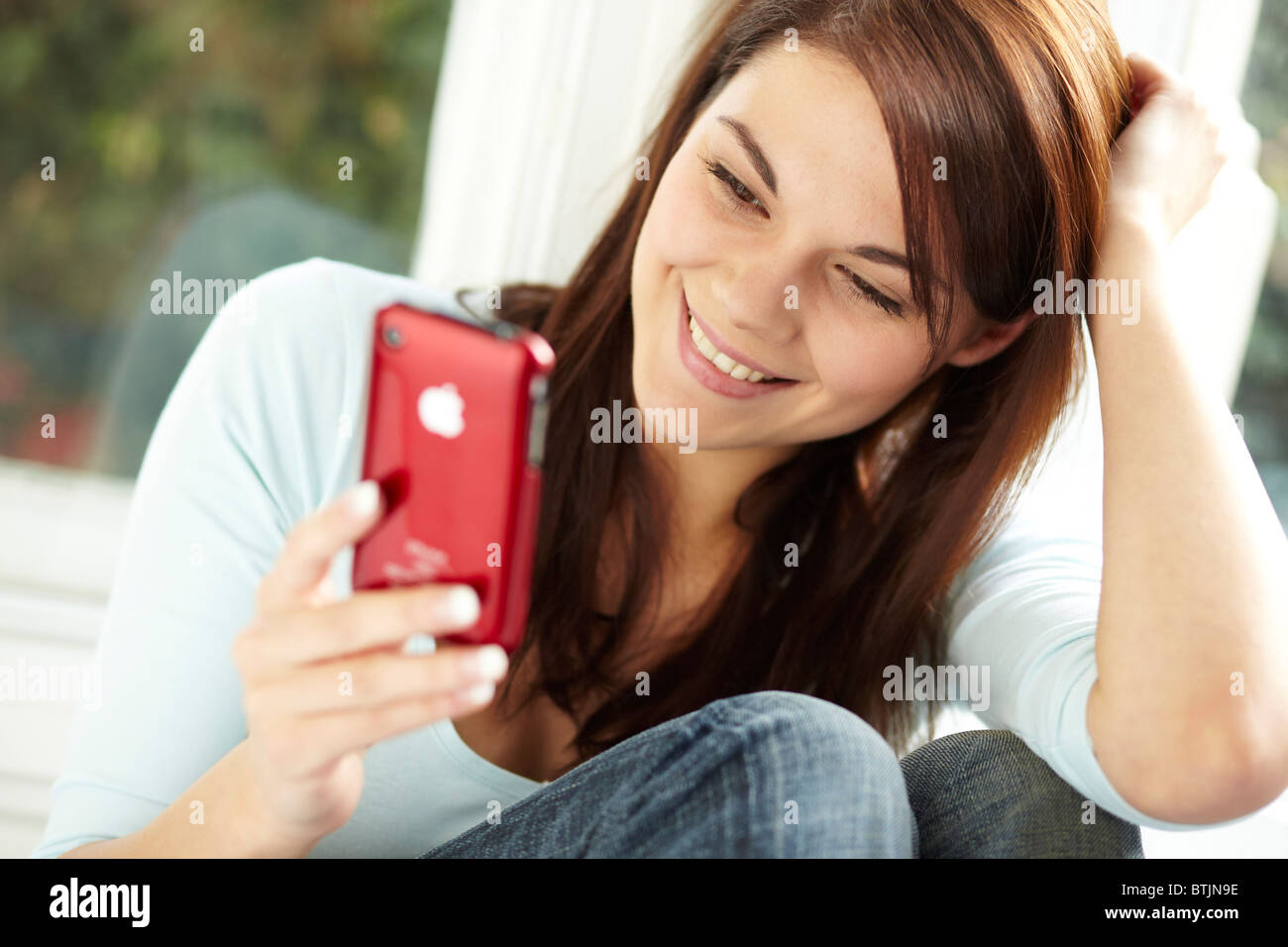 Iphone red colour hi-res stock photography and images - Alamy