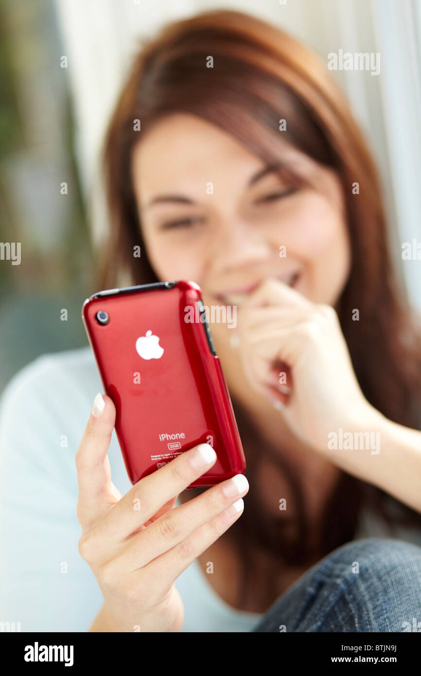 Iphone red colour hi-res stock photography and images - Alamy