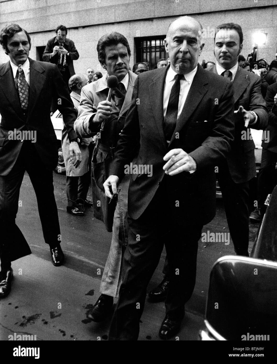 Former Attorney General John Mitchell leaving Federal Court where he ...
