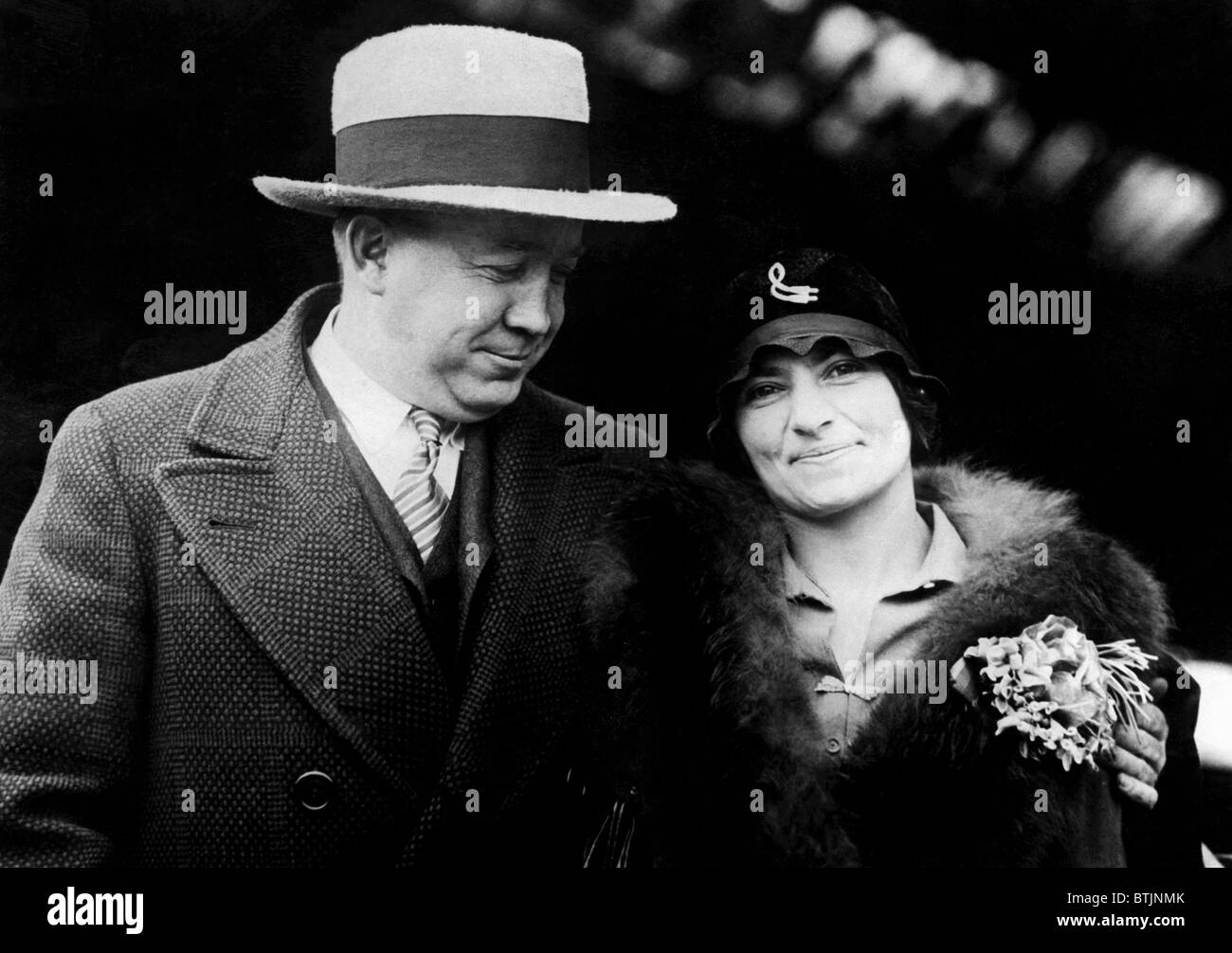 Knute Rockne, University of Notre Dame football coach, and his wife ...