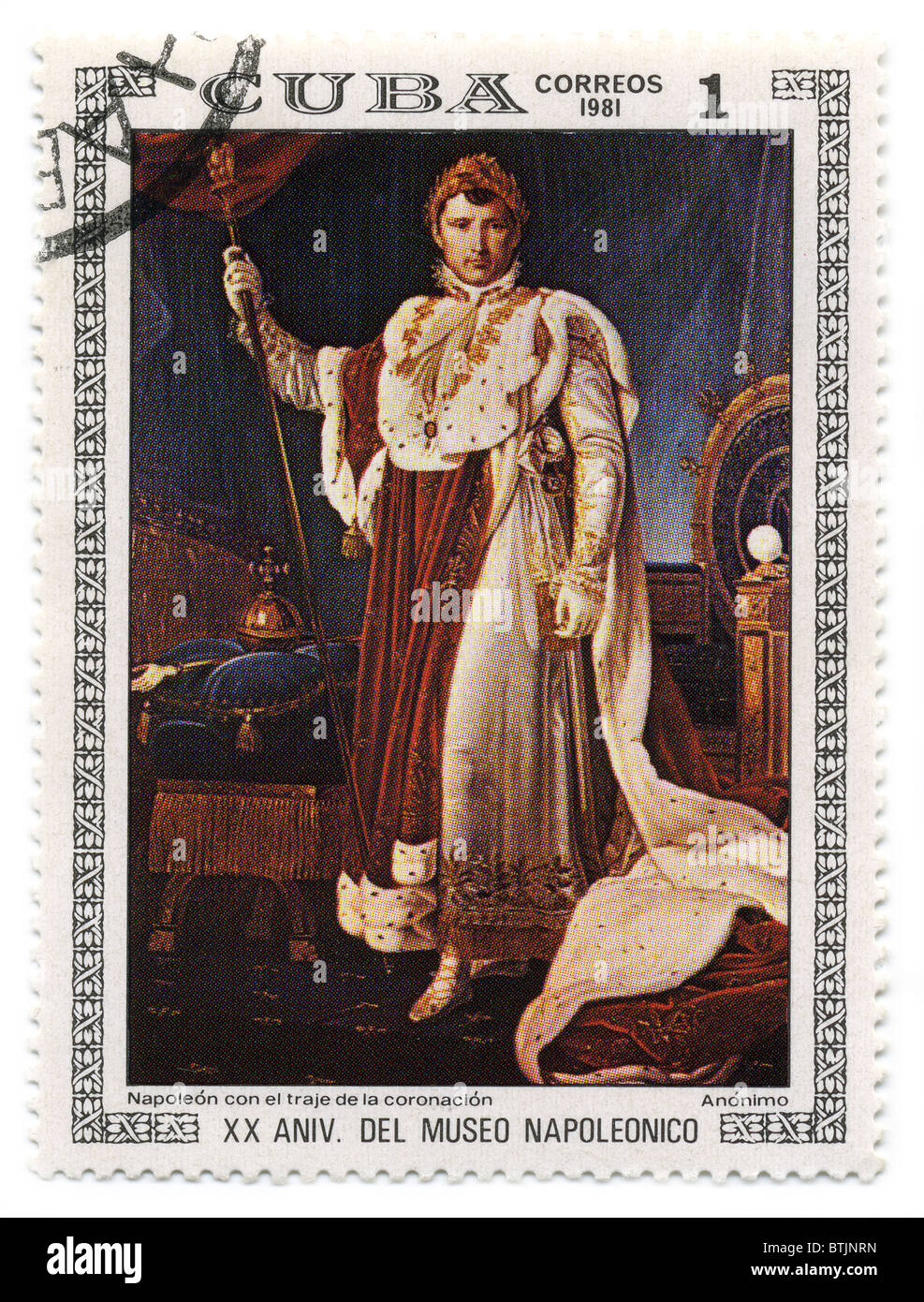 CUBA - CIRCA 1981: A stamp printed in CUBA shows image of the Napoleon ...
