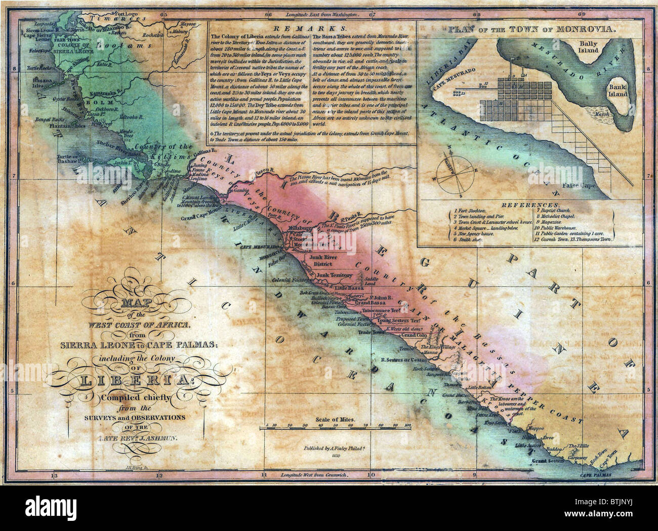 Map of the West Coast of Africa from Sierra Leone to Cape Palmas ...