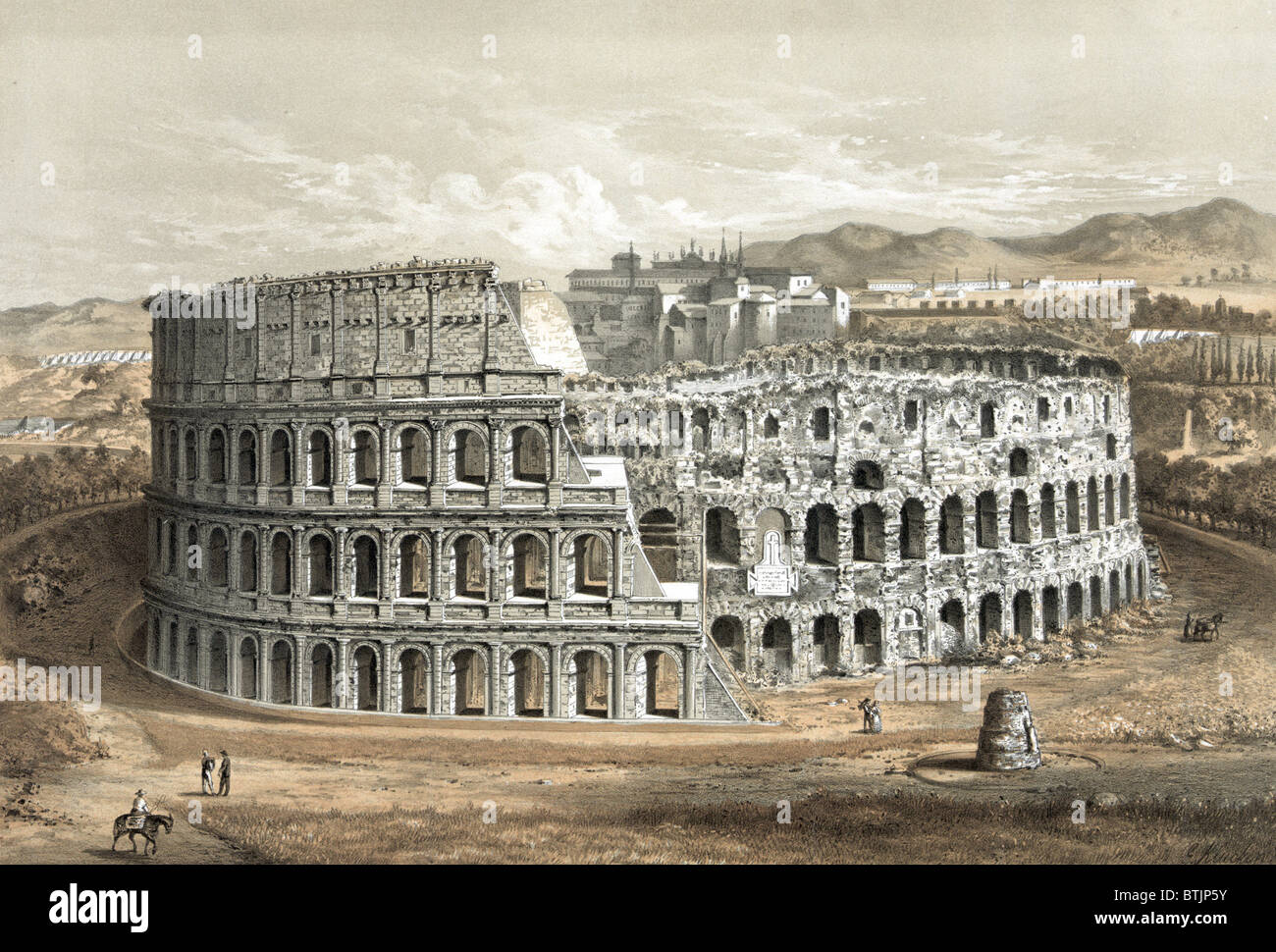 Roman colosseum 19th century hi-res stock photography and images - Alamy