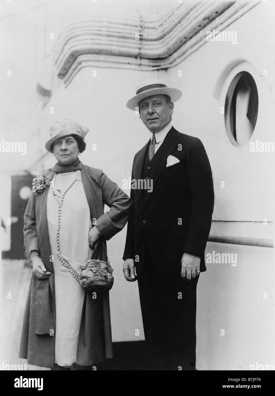 Frank Hague and his wife aboard an ocean liner in 1925. Frank Hague ...