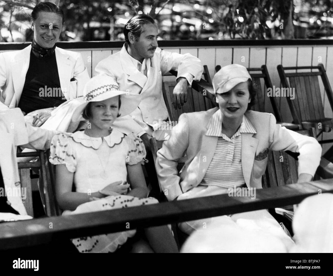 Rudolph Sieber and Josef Von Sternberg (back) with Marlene Dietrich and ...
