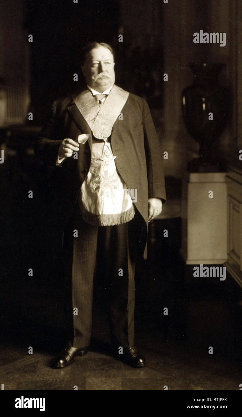 President William Howard Taft (1857-1930), in Masonic regalia. 1911 ...
