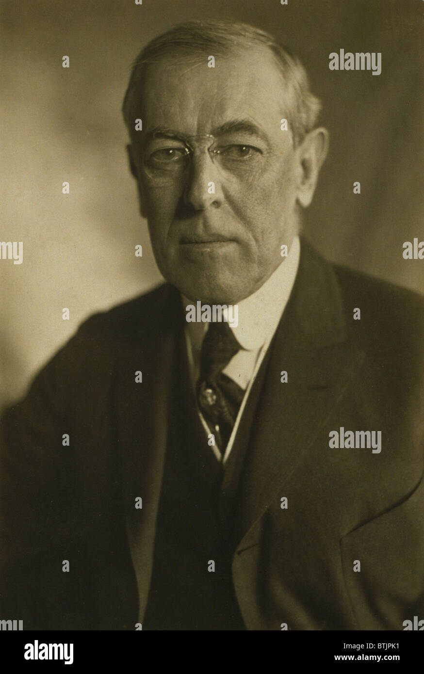 President Woodrow Wilson (1856-1924) in 1919 portrait Stock Photo - Alamy