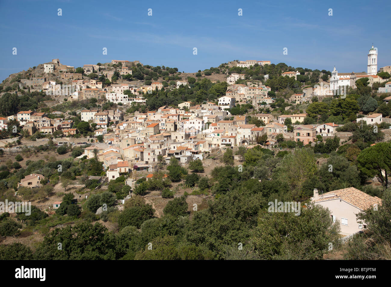 The village of Corbara Corsica Stock Photo - Alamy