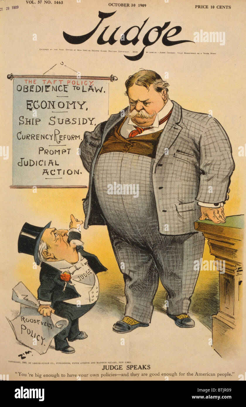 1909 cartoon criticizing to Taft's continuation of his predecessor's ...