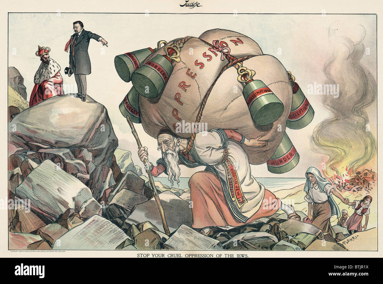 1904 cartoon depicting President Theodore Roosevelt appealing the ...