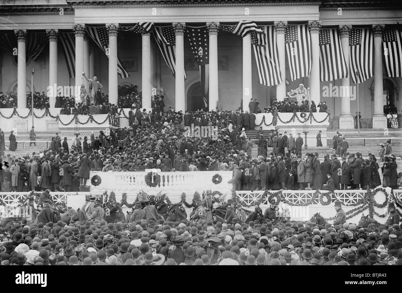 US Capitol and VIP platform during the 1909 inauguration of William ...