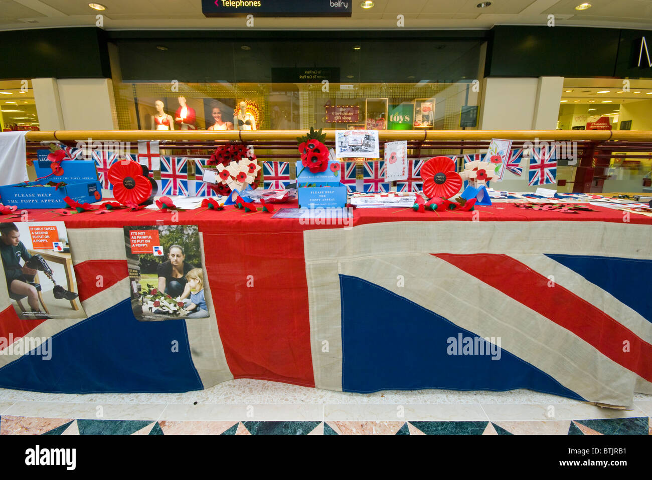 Royal British Legion Poppy Stall Stock Photo - Alamy