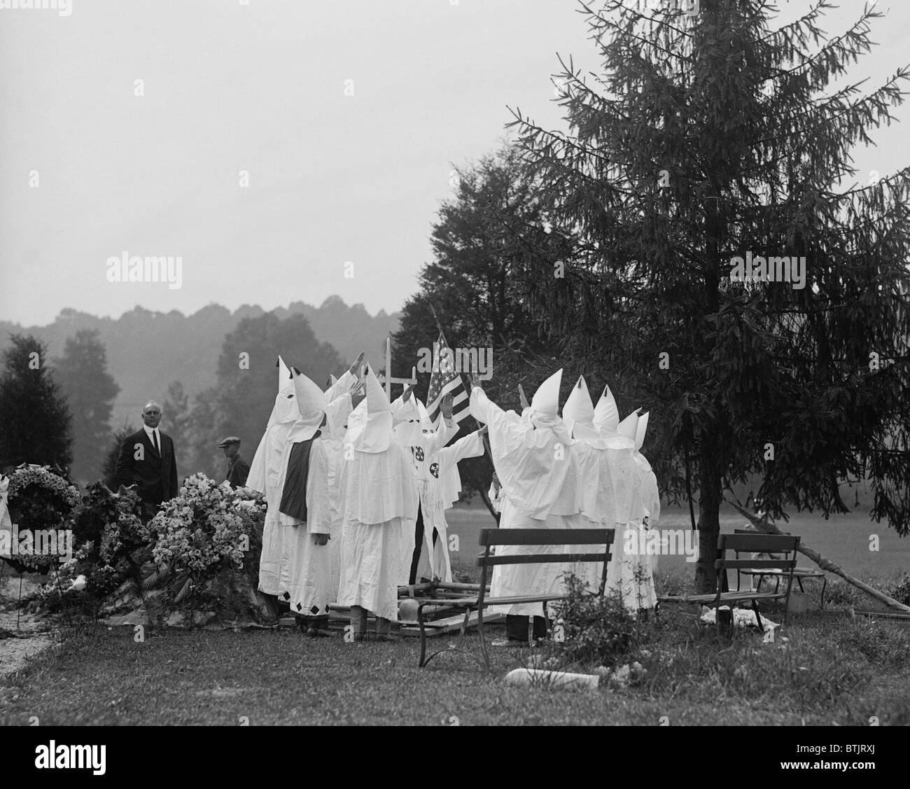 1923 Ku Klux Klan funeral ritual. The KKK offered members regalia ...