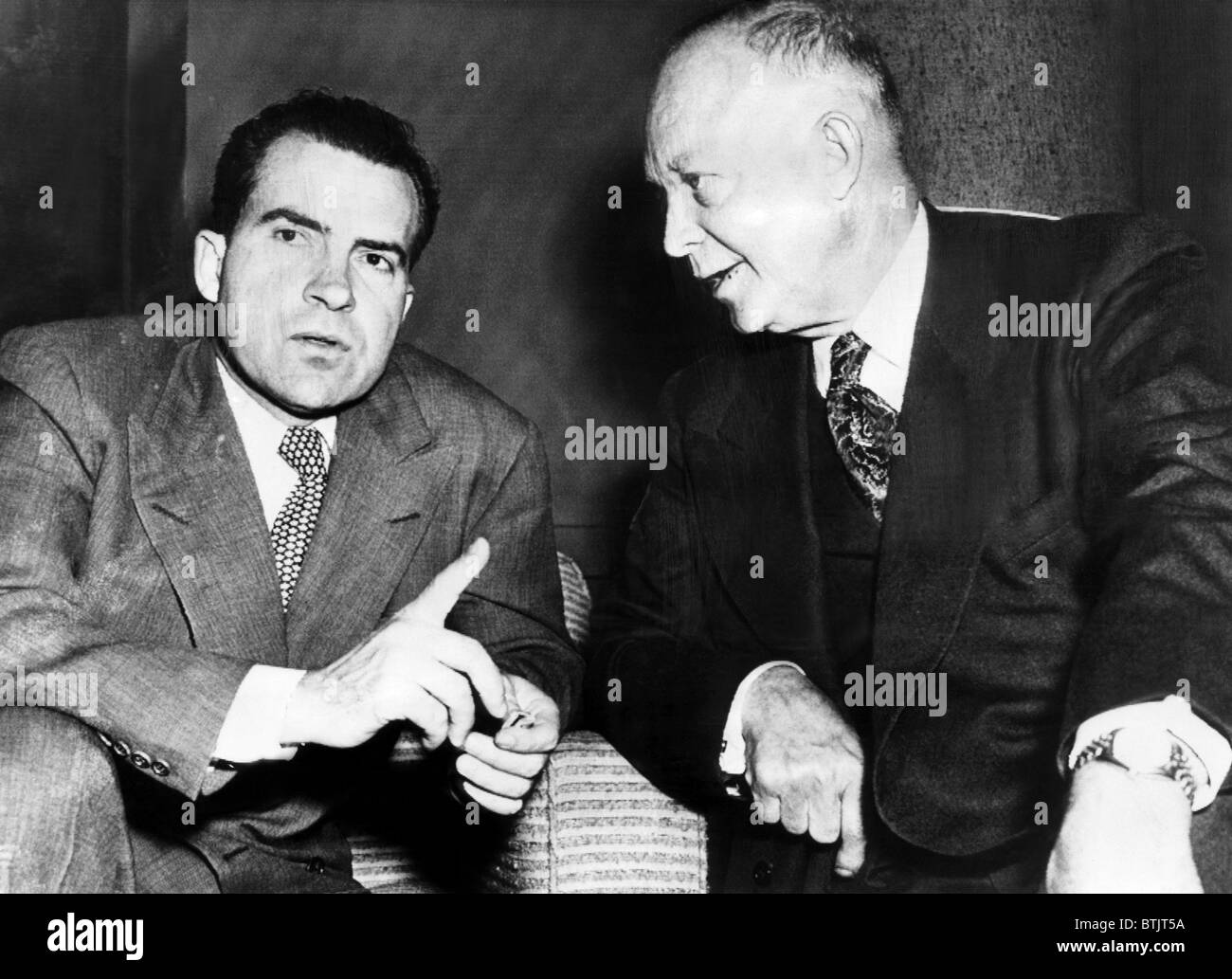 Future U.S. President Richard Nixon (then running for Vice President ...