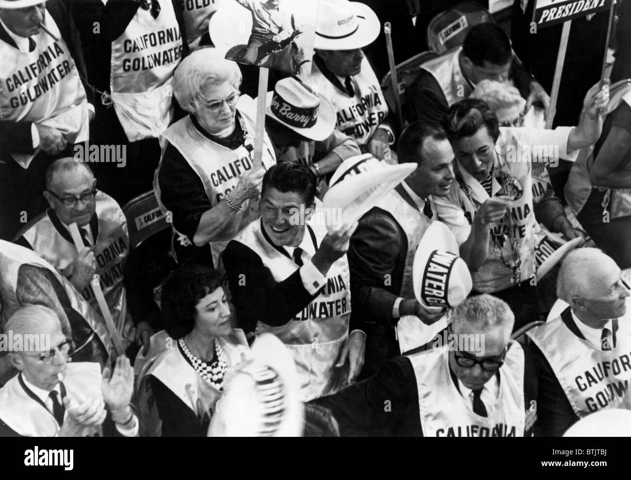 Ronald Reagan in the California delegation at the 1964 Republican ...
